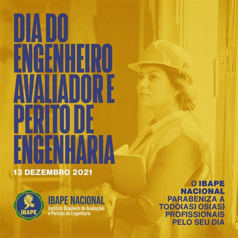 Ibape Nacional De Dezembro Dia Do Engenheiro Avaliador E Perito