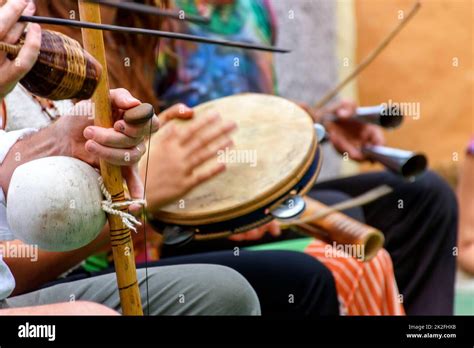 Brazilian Musical Instrument Called Berimbau Tambourine And Others