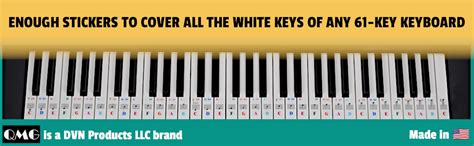 Qmg Piano Sticker For Key Keyboards Transparent And Removable