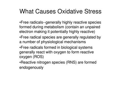 PPT Oxidative Stress And Health PowerPoint Presentation Free
