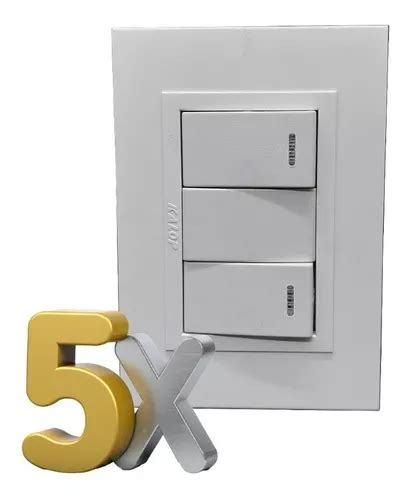 Llave De Luz Armado Punto Tecla Doble Blanco Kalop Moderna