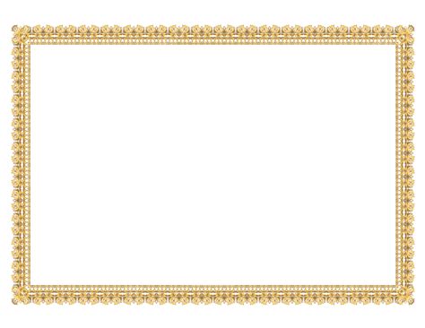 Gold Certificate Frame Or Border Vector Certificate Border Golden