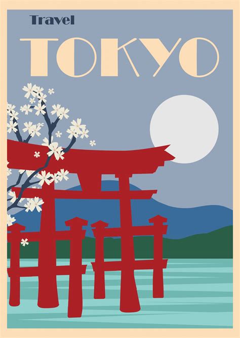 Tokio Japonsko cestovní plakát Stock Fotka zdarma Public Domain Pictures