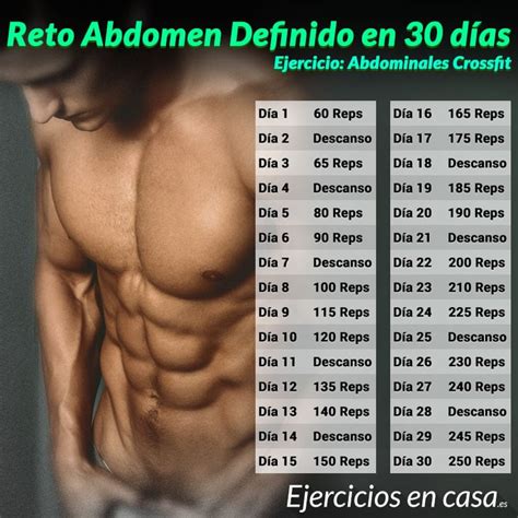 Entrenamiento para definir abdominales en 30 días