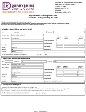 Fillable Online Application Form Derbyshire County Council Fax Email