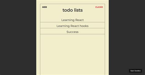 React Todolist Codesandbox