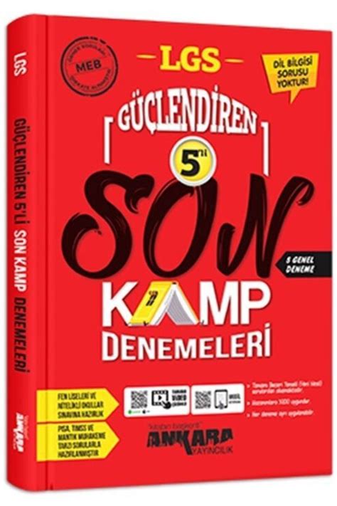 Ankara Yayıncılık 8 Sınıf Güçlendiren 5 Li Son Kamp Denemeleri Dil