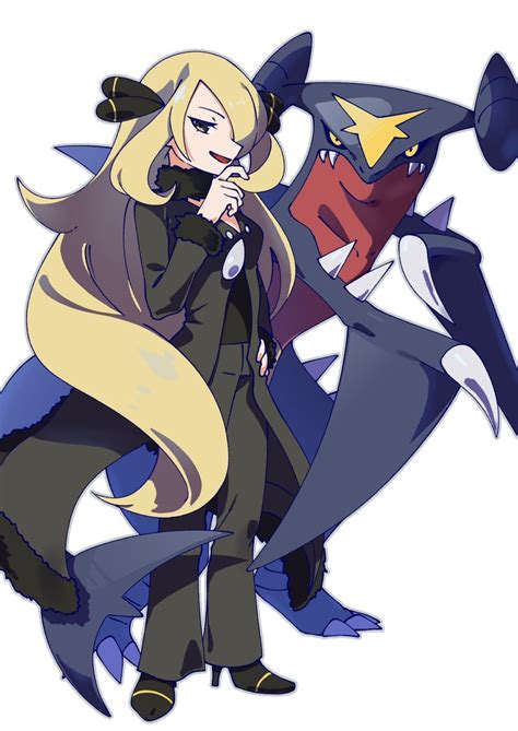 Cynthia And Garchomp Pokemon And 1 More Drawn By Omochi