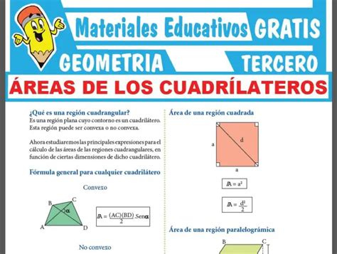 Áreas de los Cuadriláteros para Tercer Grado de Secundaria