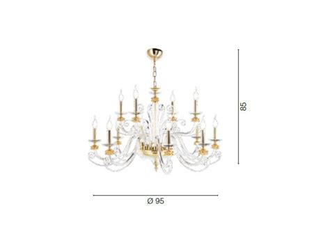 Lustre De Luxe Artisanal Classique En Verre Et Cristal