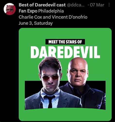 Best Of Daredevil Cast On Twitter Some Conventions For Charlie Cox