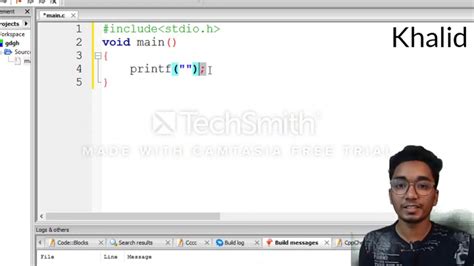hello world program in c language youtube