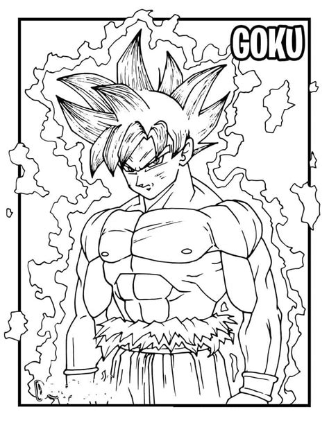 Goku Ultra Instinct Para Colorear