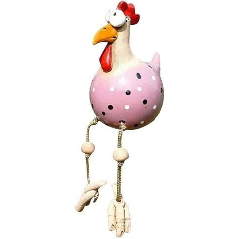 Poule Decorative Jardin Poulet Cour Art Résine Coq Statue Drôle Daze