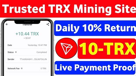 Tron Trx Free Mining Website Trx New Site Today Trx Mining Site
