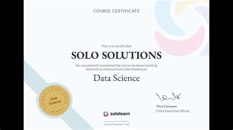 Sololearn Data Science Full Course Answer With Practice Set Free