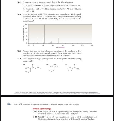 Solved 12 23 Propose Structures For Compounds That Fit The Chegg