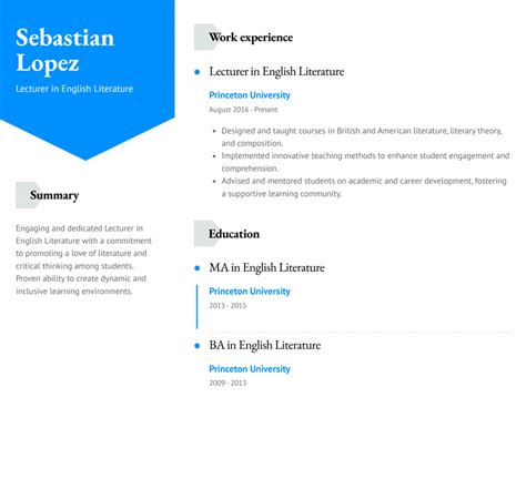 20 Academic CV Templates For 2024 Word PDF Google Docs Academic CV