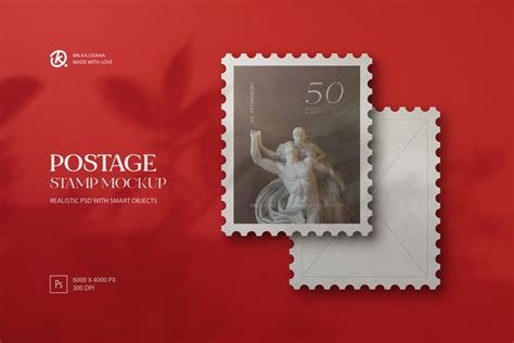 Postage Stamps Mockup