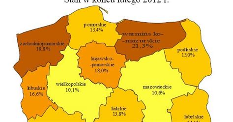 Bezrobocie W Polsce Gus Podaje Wzrost Stopy Bezrobocia W Lutym Mapa