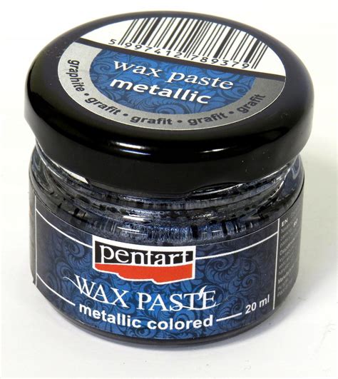 Pentart Coloured Metallic Wax Paste Ml Metallic Graphite