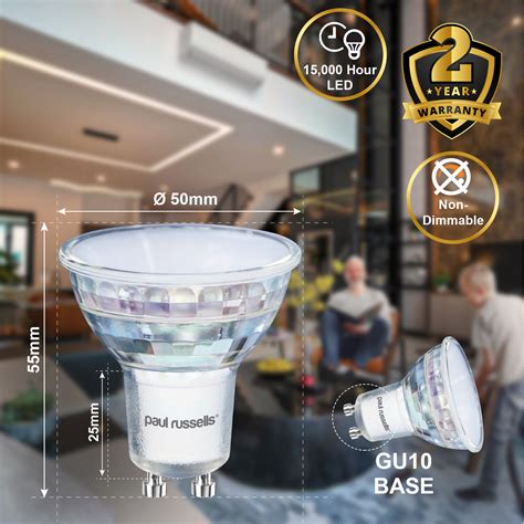 40W LED 4 9W GU10 Cool White Bulb