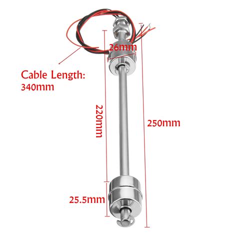Neufu Capteur De Niveau D Eau Interrupteur Flotteur Liquide Mm