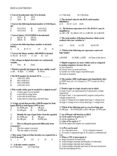 digital electronics fundamentals converting between number systems and analyzing basic logic