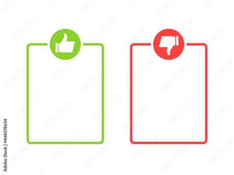 Pros And Cons Chart Template Clipart Image Stock Vector Adobe Stock
