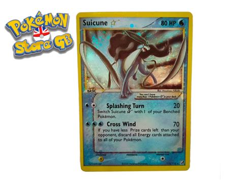 Pokemon Card Suicune Gold Star EX Unseen Forces 115 115 Etsy