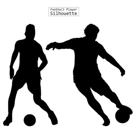 Premium Vector Football Player Silhouette Playing