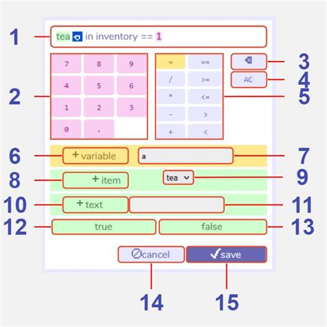 Expression Editor Bitsy Docs