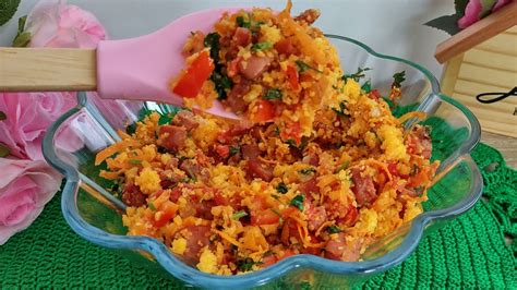 RECEITA DE FAROFA DE CUSCUZ SUPER FÁCIL E DELICIOSA YouTube