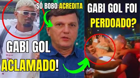 TUDO FINGIMENTO Gabi Gol é ovacionado pelos torcedores flamenguistas