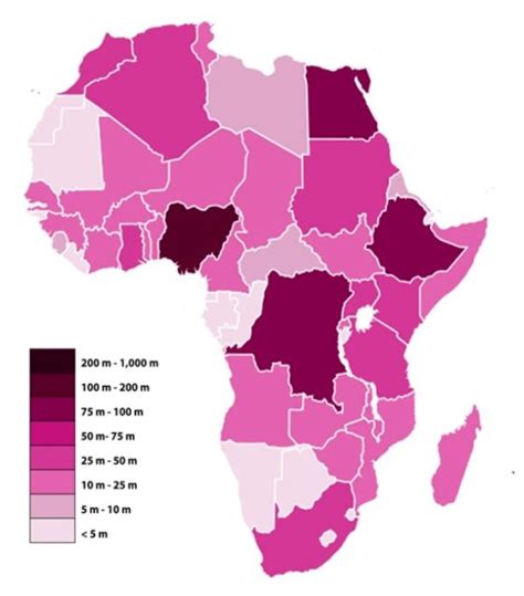 Población de los países de África 2024 Saber es práctico