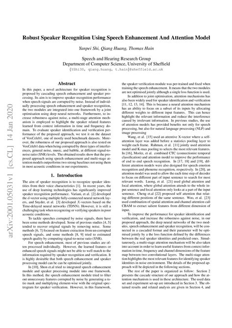 robust speaker recognition using speech enhancement and attention model deepai