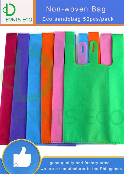 50 Pcs Per Order XS Sando Eco Bag Plain Reusable Tote Bag Non Woven