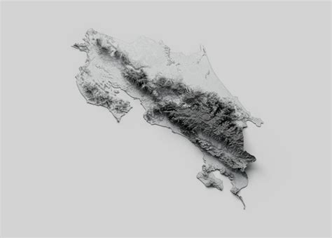 Premium Photo Costa Rica Map Costa Rica Flag Shaded Relief Color