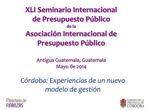 PPT XLI Seminario Internacional de Presupuesto Público de la