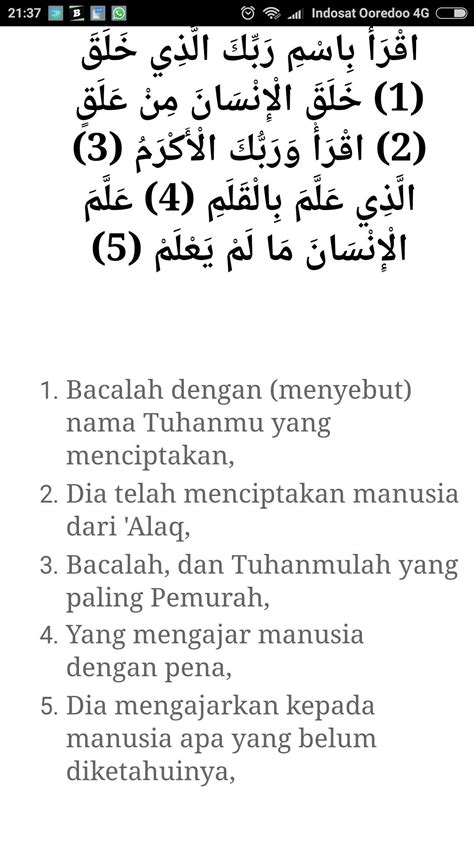 Surat Al Alaq Ayat Dan Artinya Koleksi Gambar
