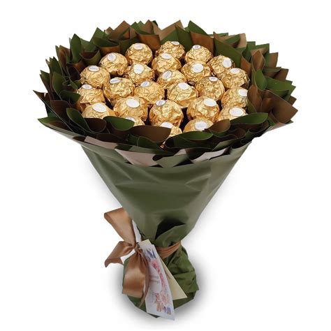 Słodki bukiet ze słodyczy Ferrero Rocher Prezent Urodziny Imieniny
