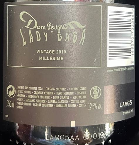 Dom Perignon Lady Gaga Limited Edition Vintage I Gave Ske