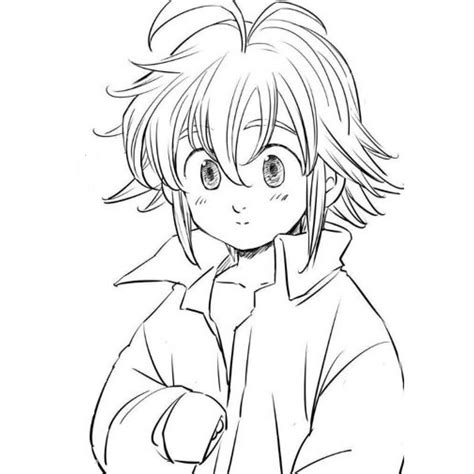Meliodas Sonriendo Para Colorear Imprimir E Dibujar Dibujos Colorear