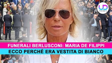 Funerali Berlusconi Maria De Filippi Perchè Era Vestita di Bianco