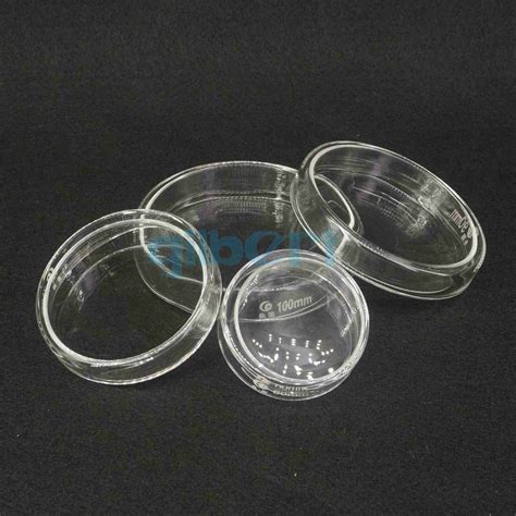60 200mm Borosilicate Glass Petri Culture Dish With Lids For Lab