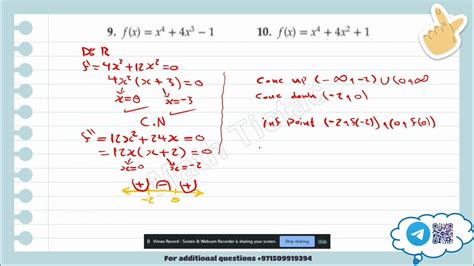 part 4 exercise 9 find the concavity intervals using the first and second derivative tests