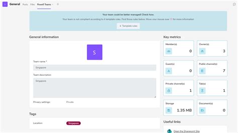 Teams Information Tab Help Center Powell Software