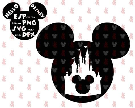 Mickey Head Disney Castle Svg Clipart Disney Cut Files Etsy Canada