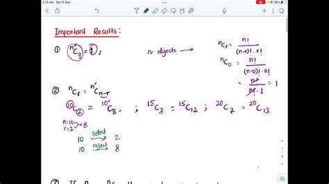important results in combinatorics part 1 relation between permutation and combination youtube