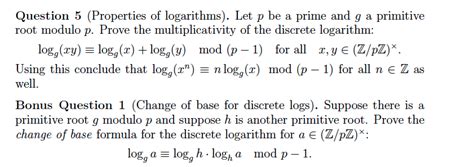 solved let p be a prime and g a primitive root modulo p